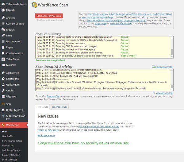 WORDFENCE un plugin d'Antivirus WordPress efficace & performant