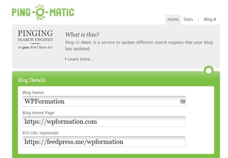 Les services PING de mise à jour pour WordPress