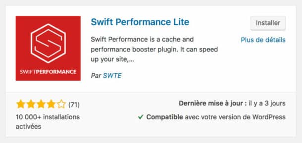 Swift Performance Lite : un plugin de cache efficace pour WordPress