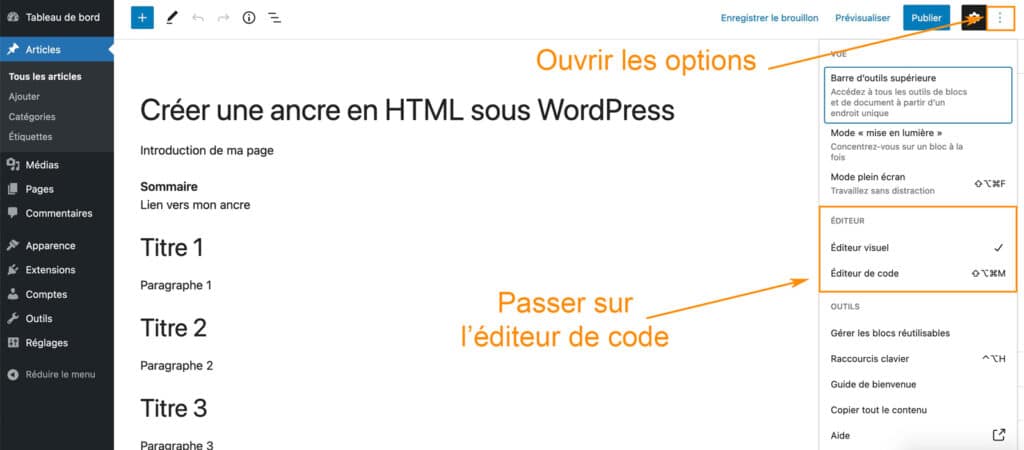 Créer Une Ancre Dans WordPress (Divi, Elementor, Gutenberg)